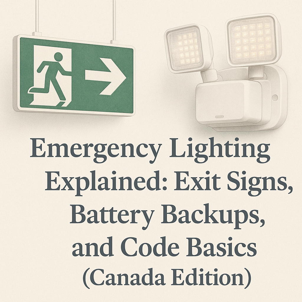Emergency Lighting in Canada: Exit Signs, Battery Backups & NBCC Explained